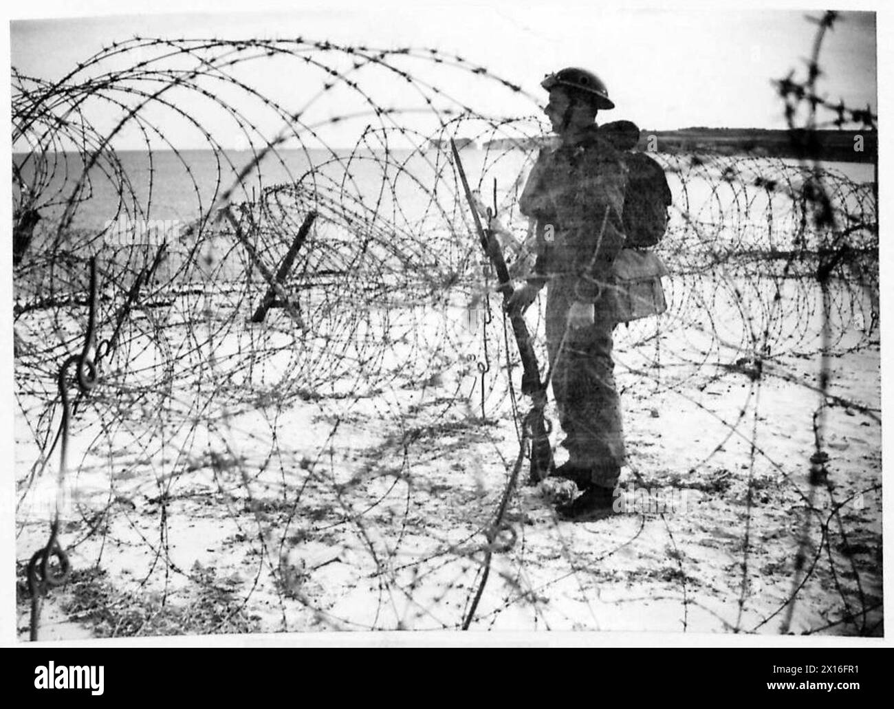 negative, glass - This set of pictures is of a sentry on guard on a ...