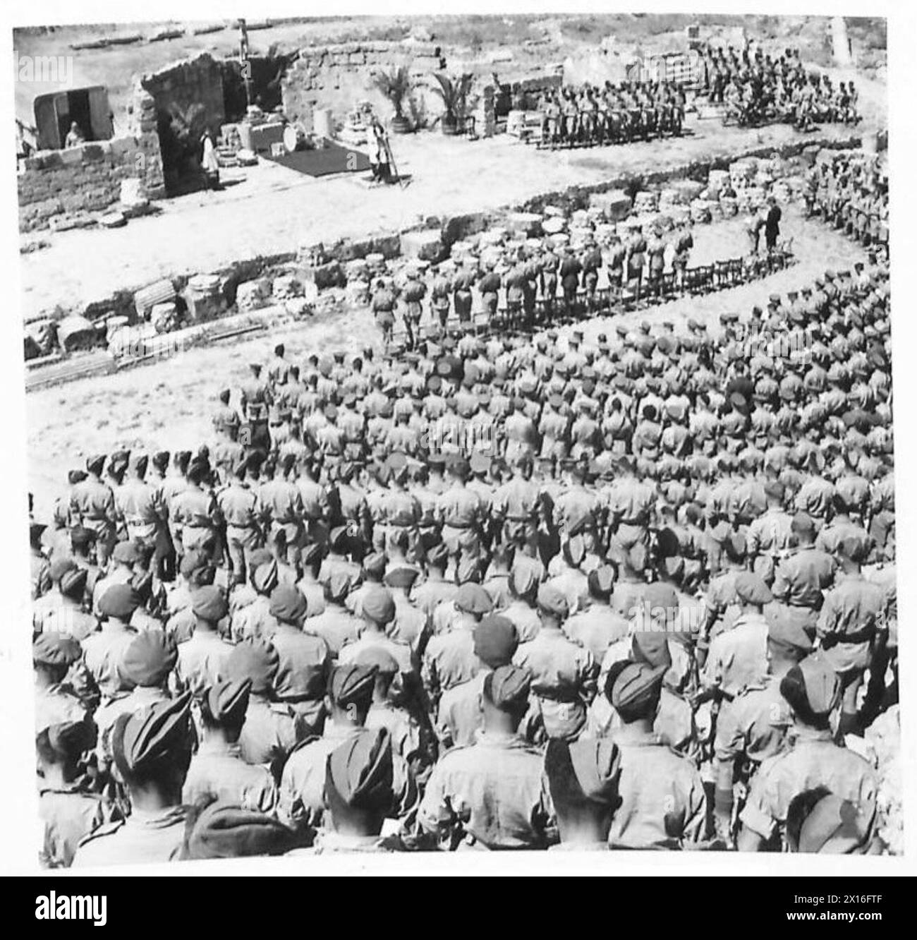General view of the First Army Thanksgiving Service attended by British ...