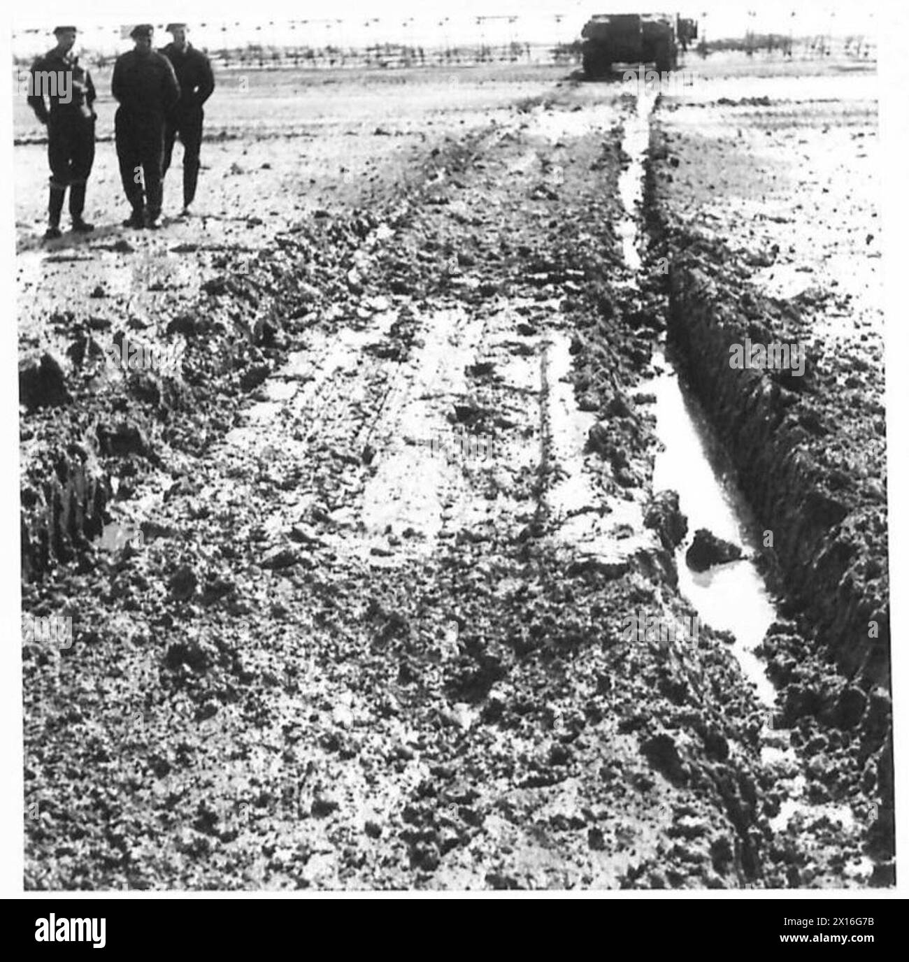 A Sherman tank track is used by 79th Armoured Division flail tanks ...