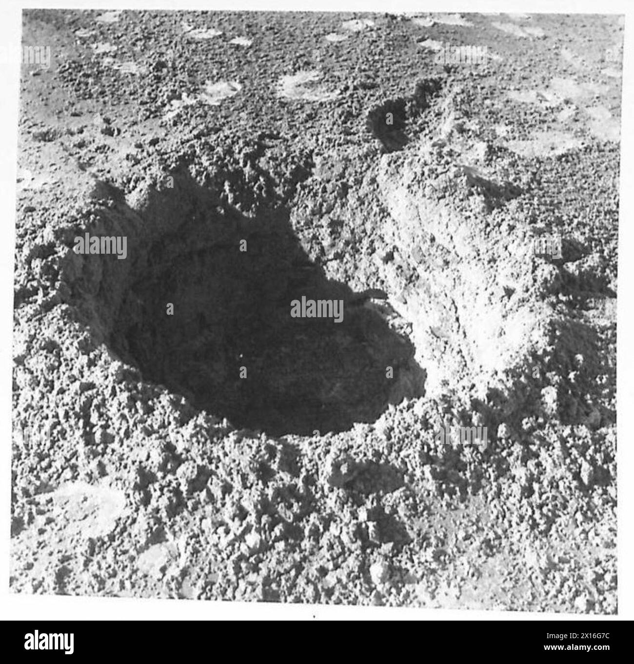 SPECIAL ASSIGNMENT FOR 79TH ARMOURED DIVISION - 75 mm shell crater in ...