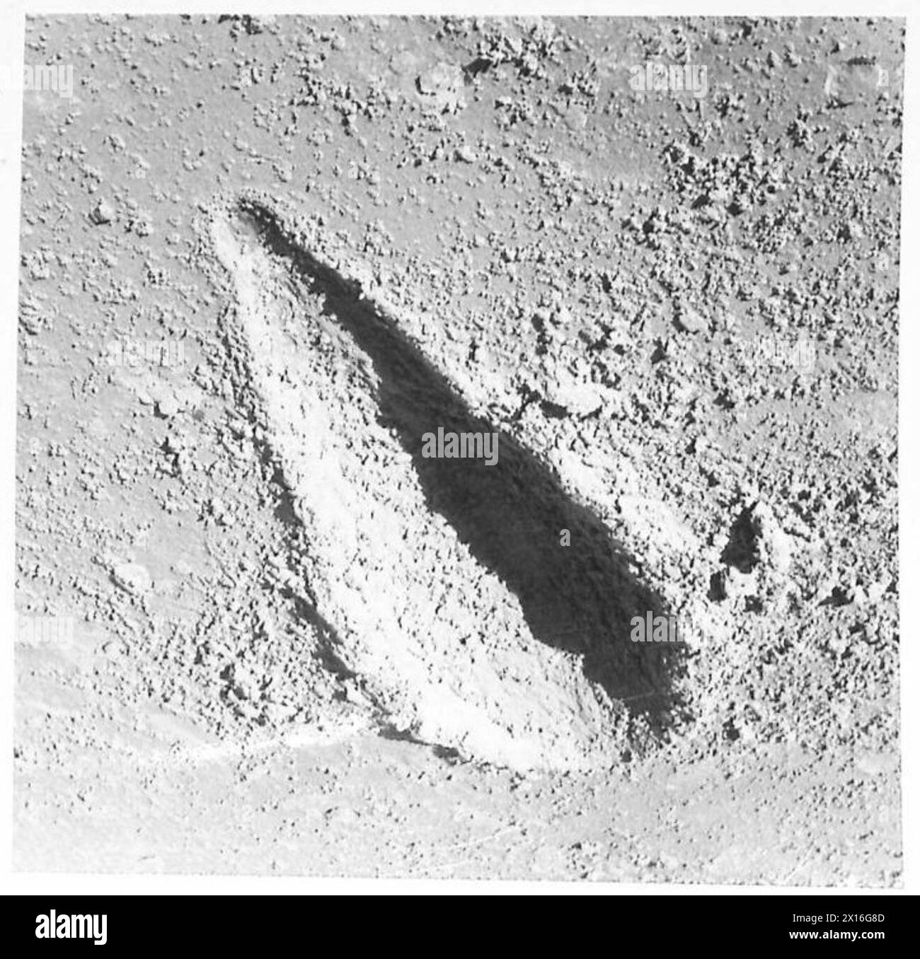SPECIAL ASSIGNMENT FOR 79TH ARMOURED DIVISION - 75 mm shell crater in ...