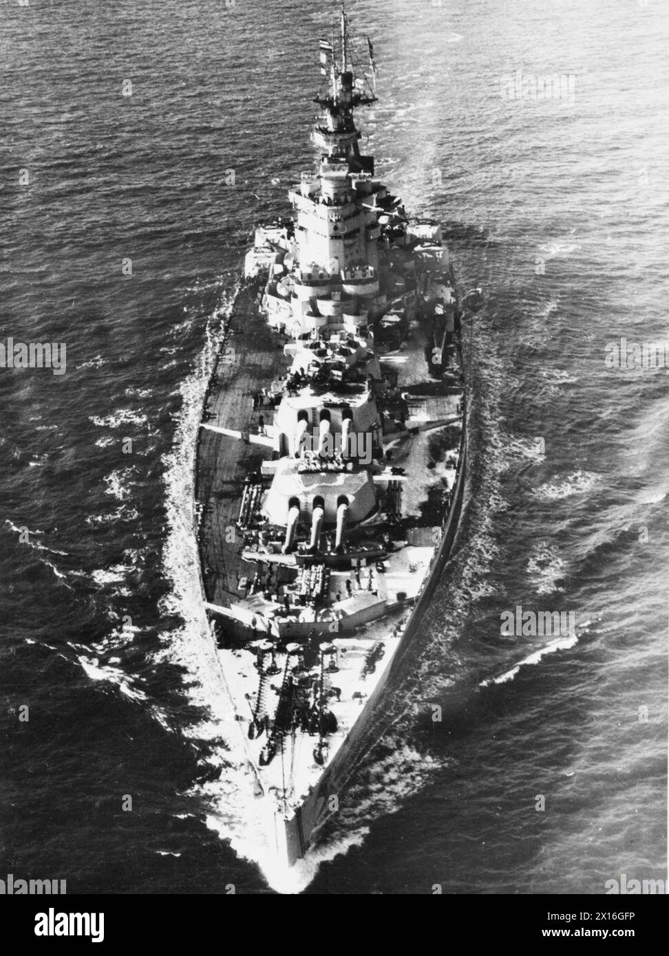 THE ROYAL NAVY DURING THE SECOND WORLD WAR - HMS NELSON underway at sea ...