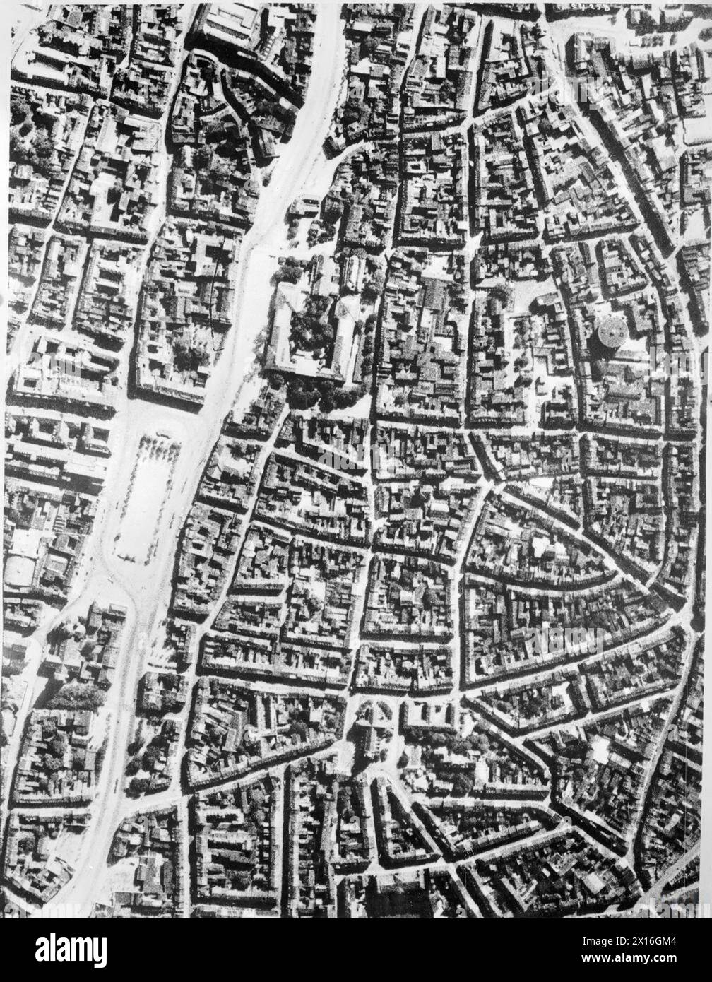 Aerial photograph of Cologne before area bombing shows the southern ...
