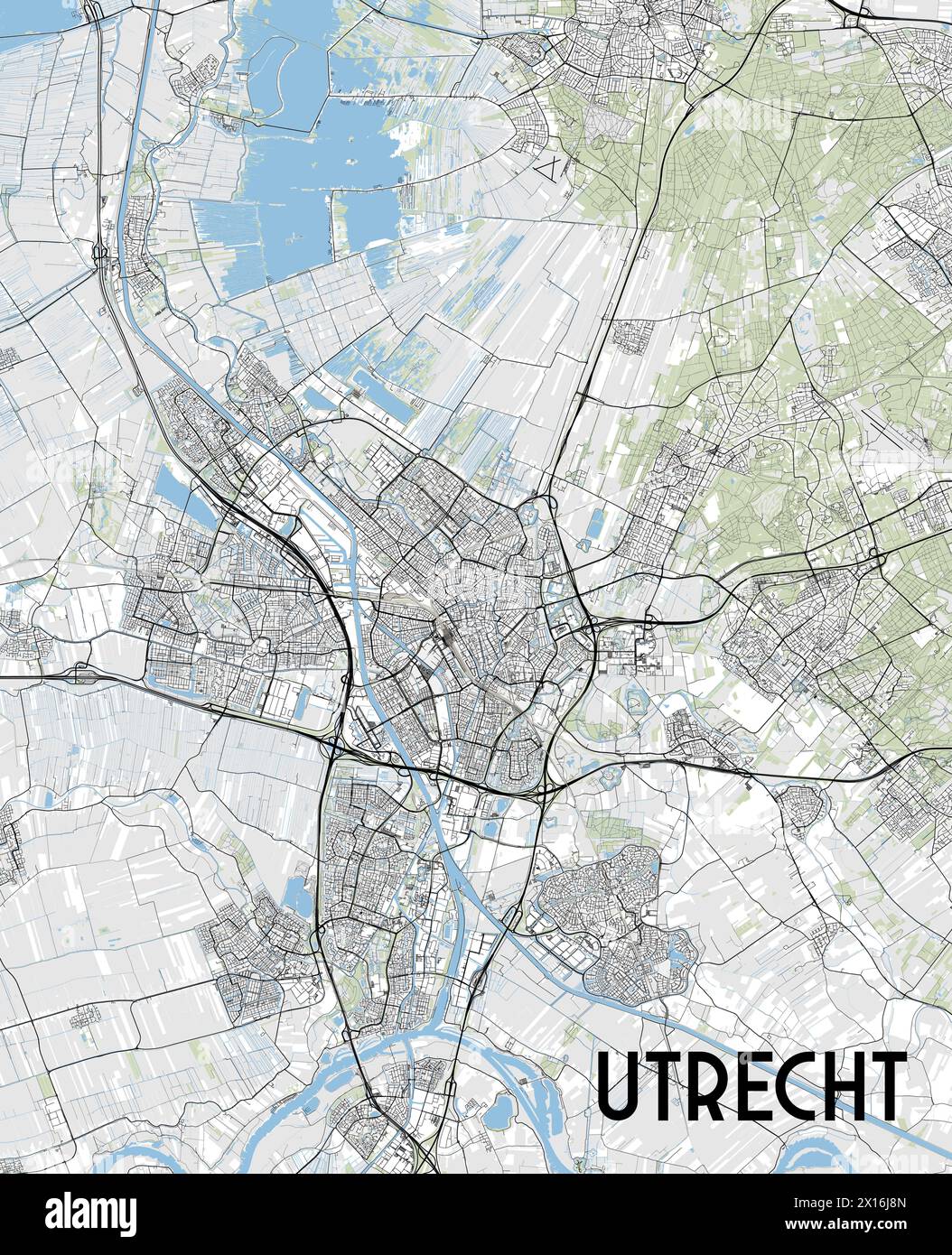 Utrecht map Stock Vector Images - Alamy
