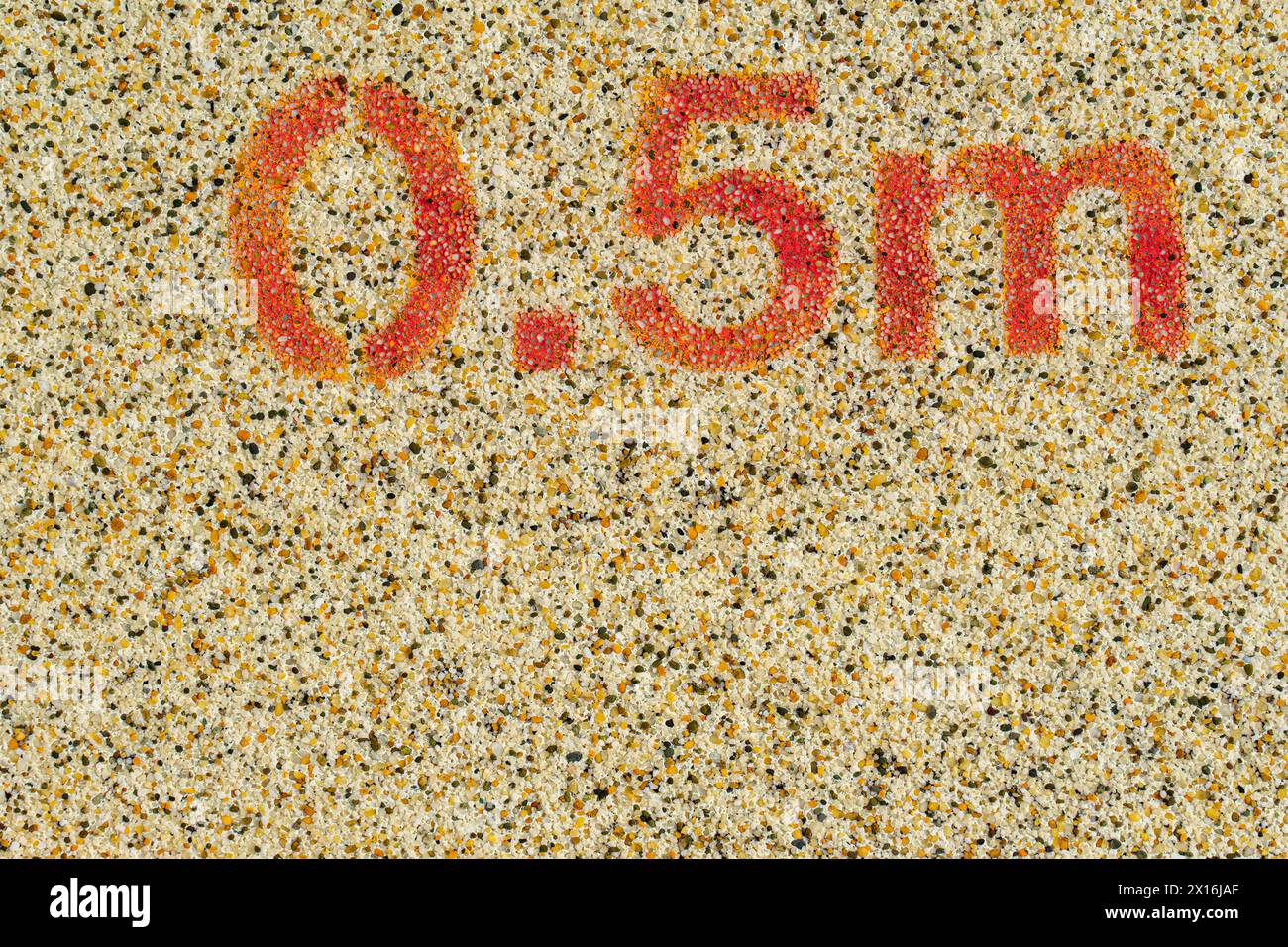 Entrance to the pool with a depth indication of 0.5 meters Stock Photo ...
