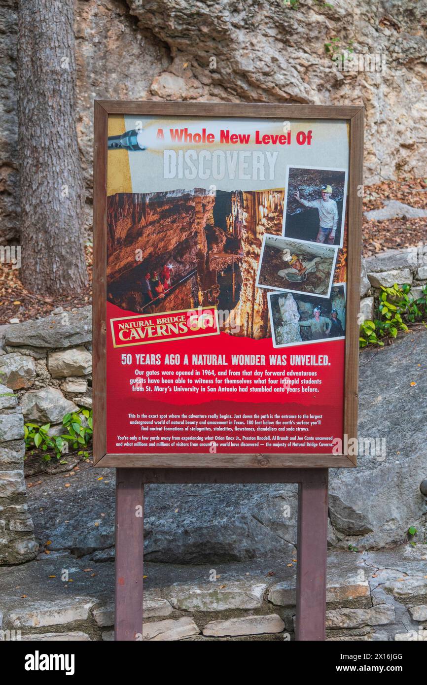 Natural Bridge Caverns in Central Texas near San Antonio Stock Photo ...