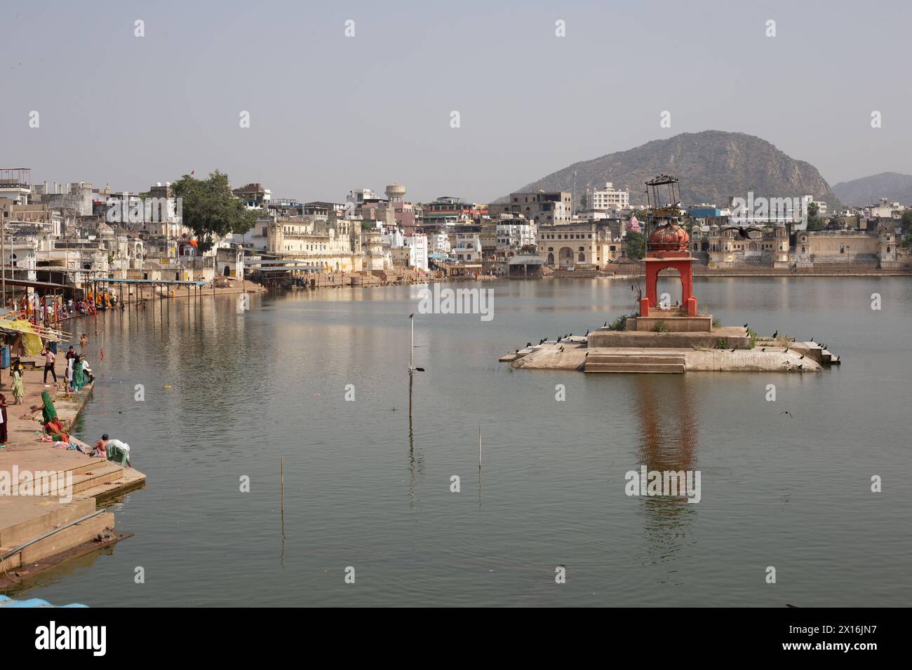 Puskar, Rajasthan, India - November 5th 2023: Pilgrims are taking bath ...