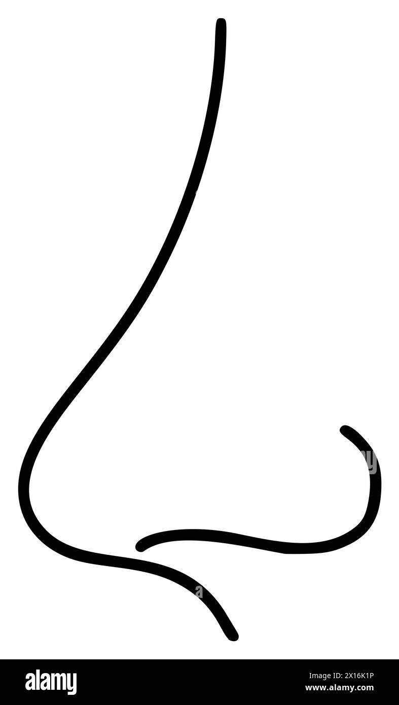 Cartoon Nose Profile Clip Art