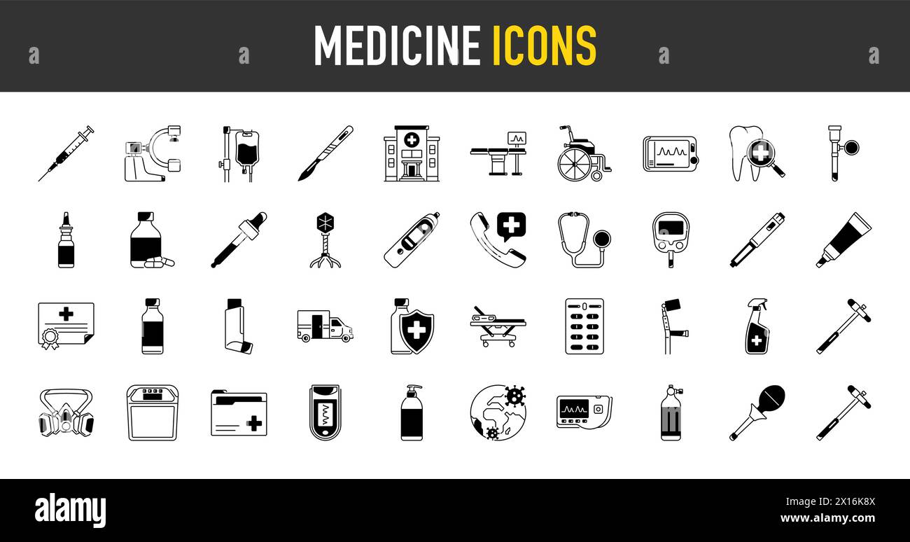 Simple Set of Medicine Related Vector Line Icons. Contains such Icons ...