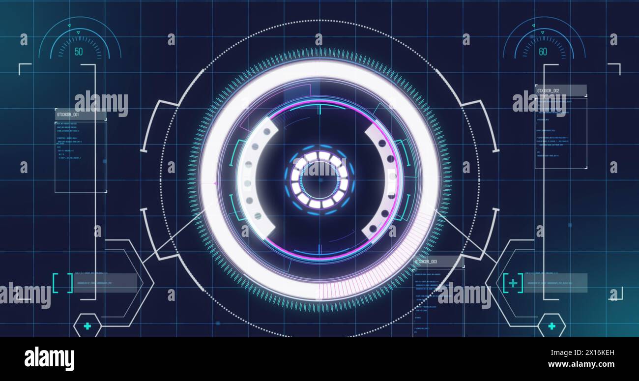 Image of data processing over scope scanning Stock Photo - Alamy