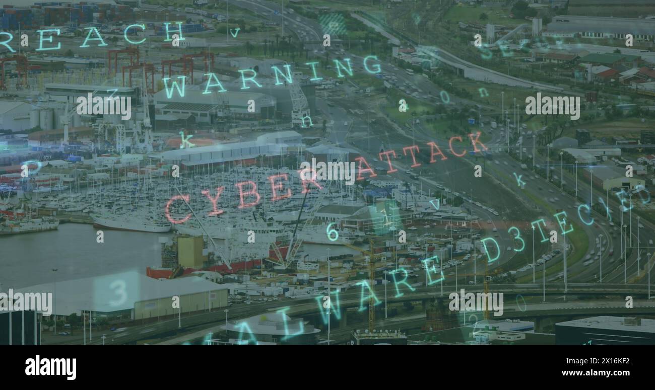 Animation data processing cityscape circuit hi-res stock photography and images - Alamy