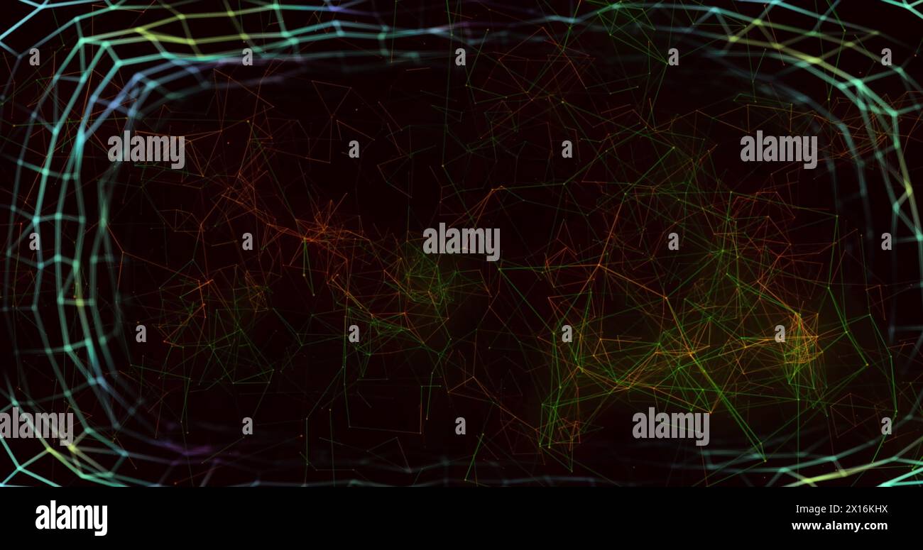 Image of shapes over black background Stock Photo - Alamy