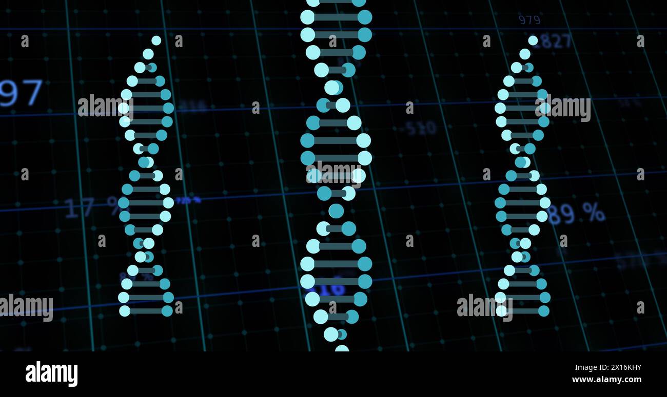 Animation data processing dna strands hi-res stock photography and ...