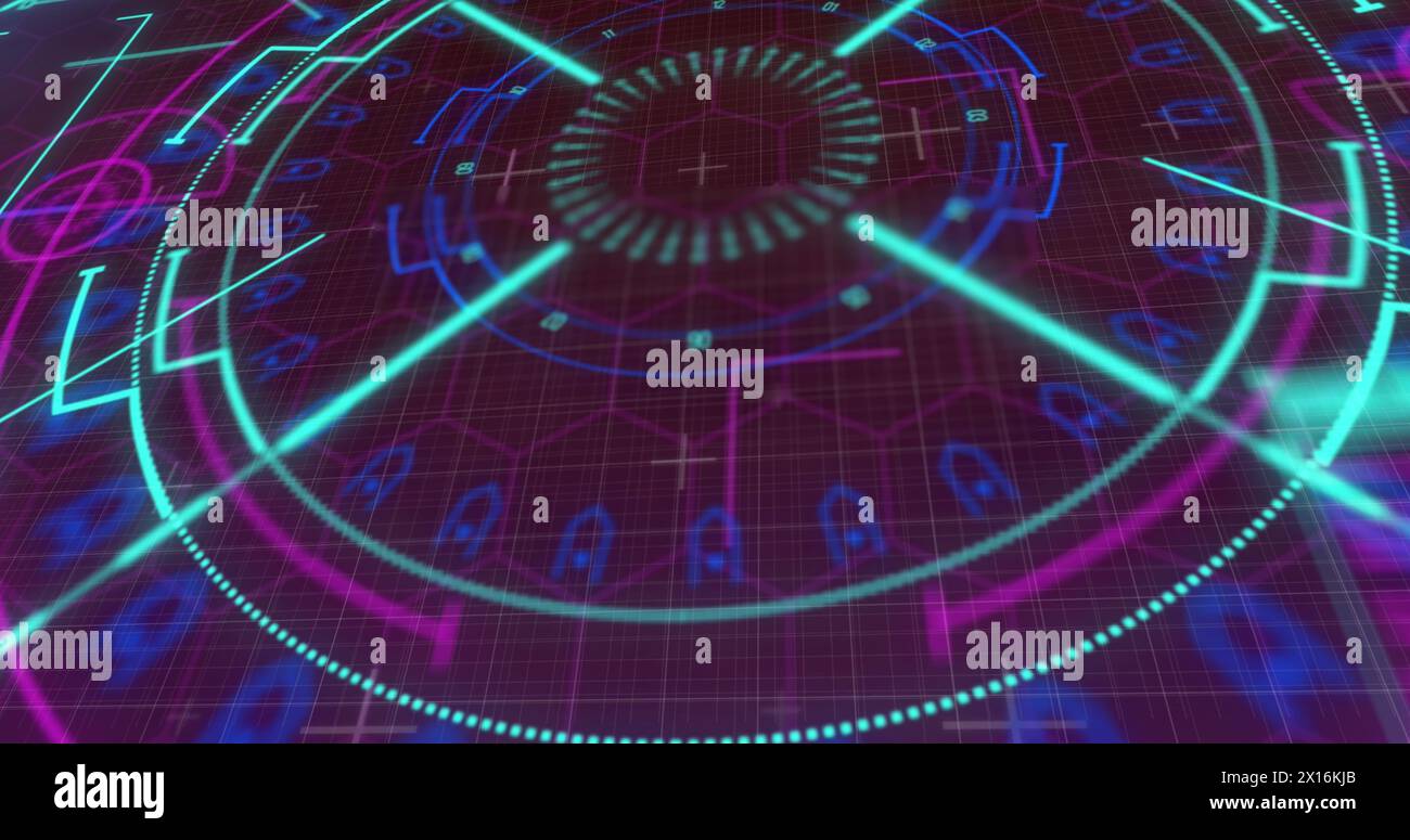 Image of data processing over scope scanning Stock Photo - Alamy