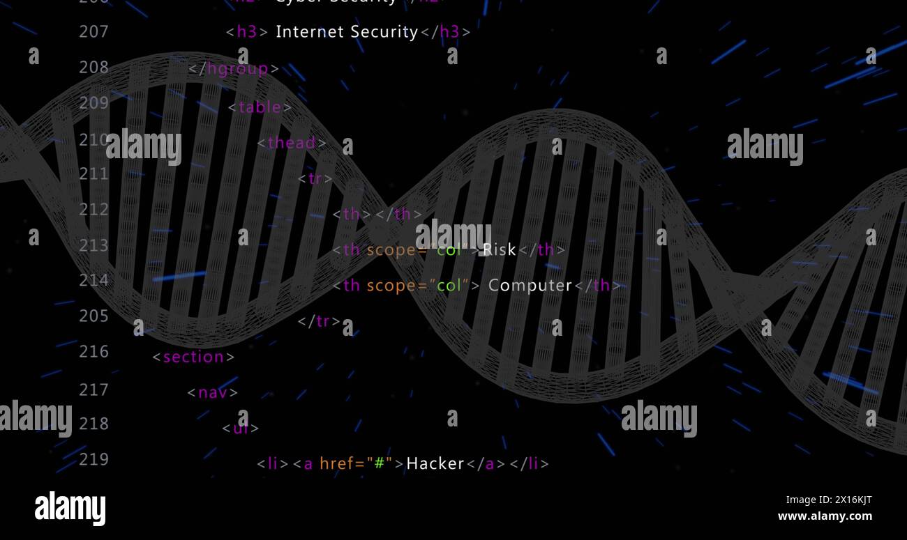 Data processing over chemical dna hi-res stock photography and images ...