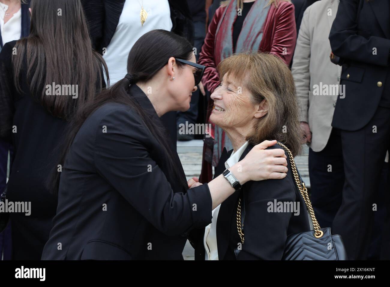 Italy. 15th Apr, 2024. Florence, Roberto Cavalli's funeral in San Miniato: Sandra Nilsson's ...