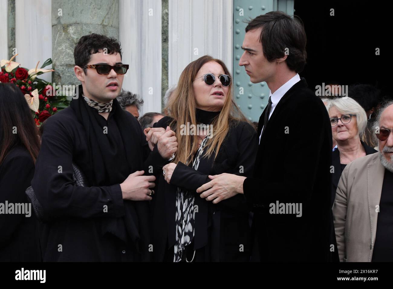Florence, funeral of Roberto Cavalli in San Miniato: Eva Maria Duringer ...