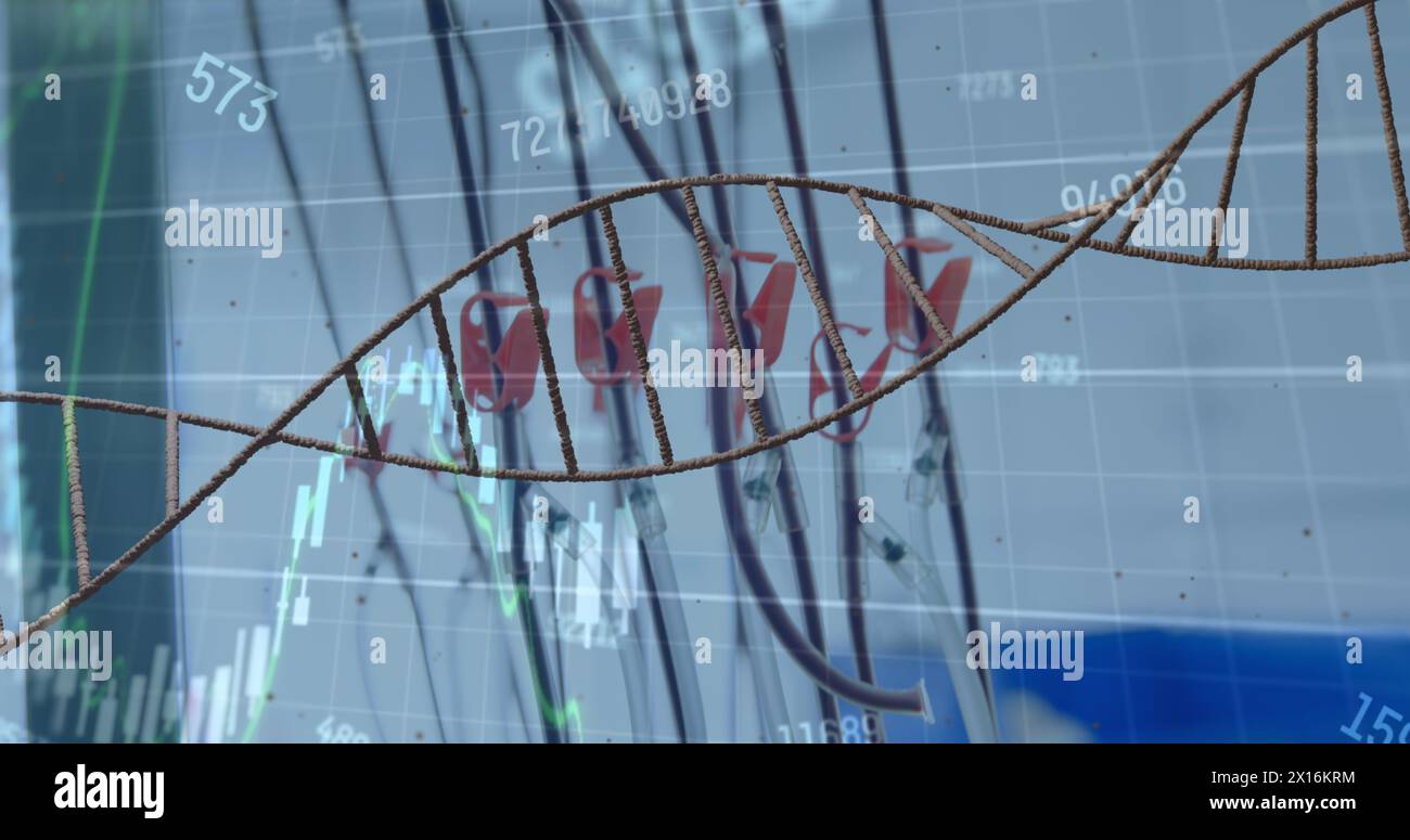 Dna structure spinning financial data hi-res stock photography and ...