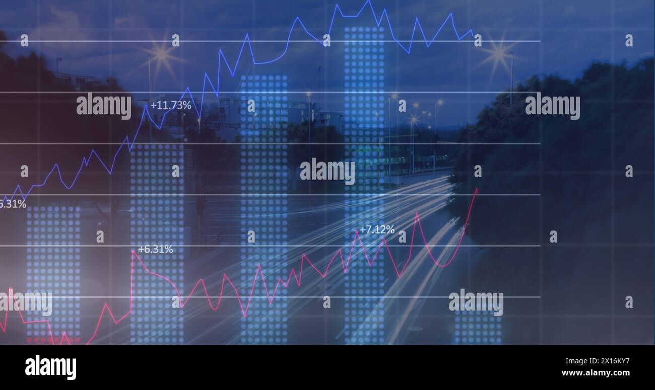 Animation futuristic data analysis graph hi-res stock photography and ...