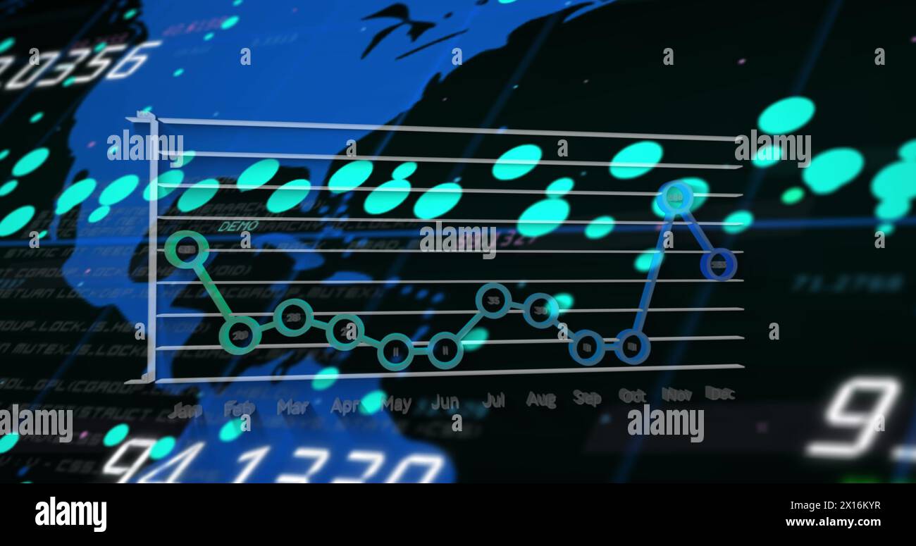 Animation financial graphs world map hi-res stock photography and ...