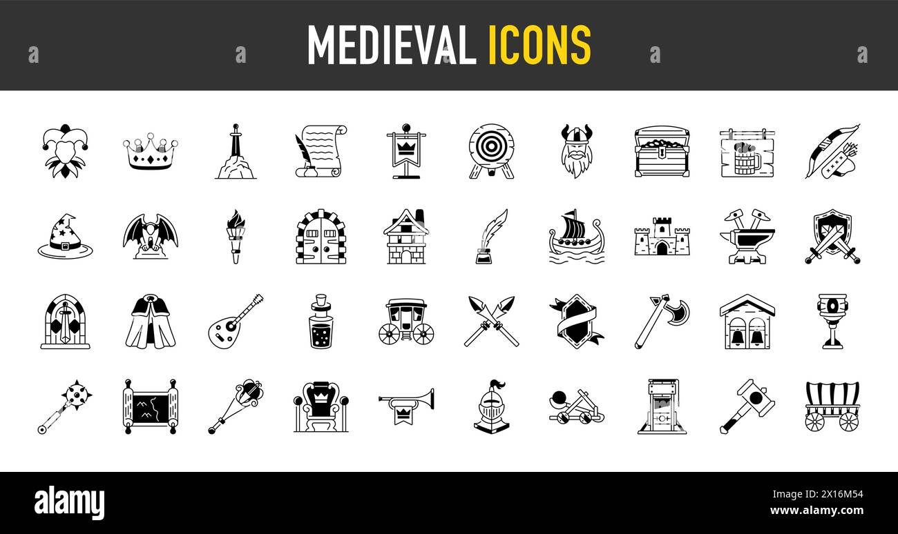Simple Set of Medieval Related Vector Icon. Contains such Icons as ...