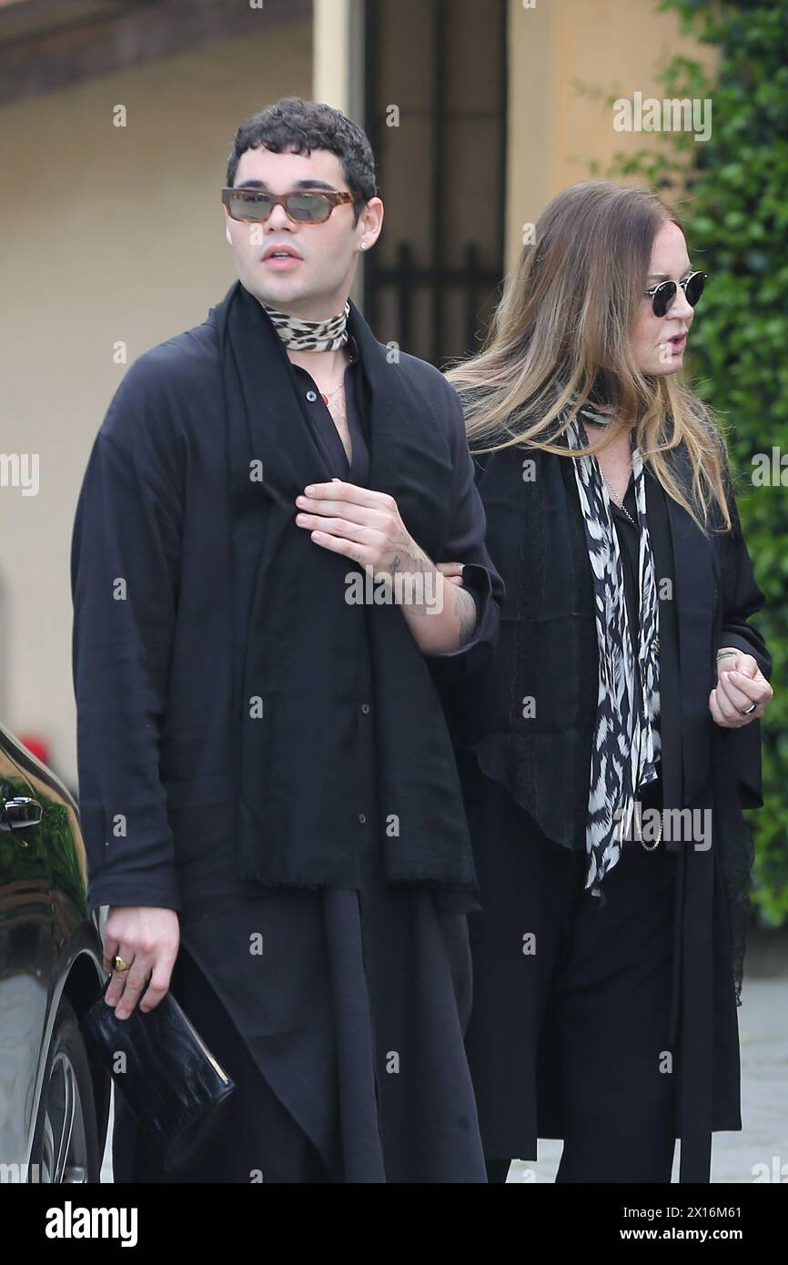 Italy. 15th Apr, 2024. Florence, Roberto Cavalli's funeral in San ...