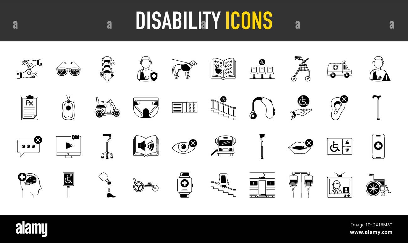 Disability web icon vector illustration concept with icon of disabled ...