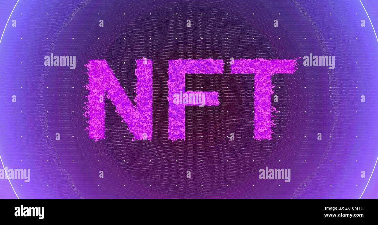 Digital animation neon nft text hi-res stock photography and images - Alamy