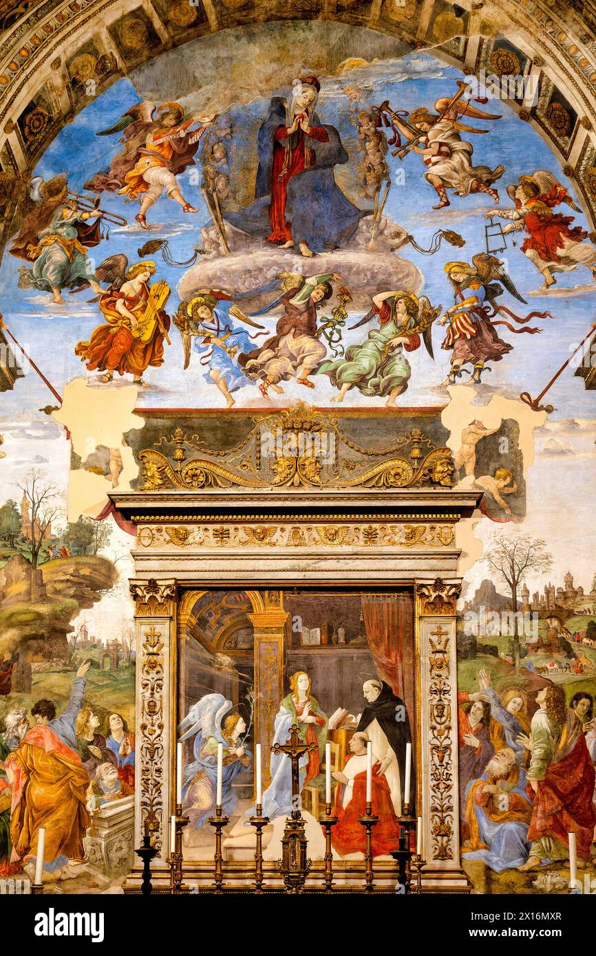 Frescoes of the Carafa Chapel in the Basilica of Santa Maria sopra ...