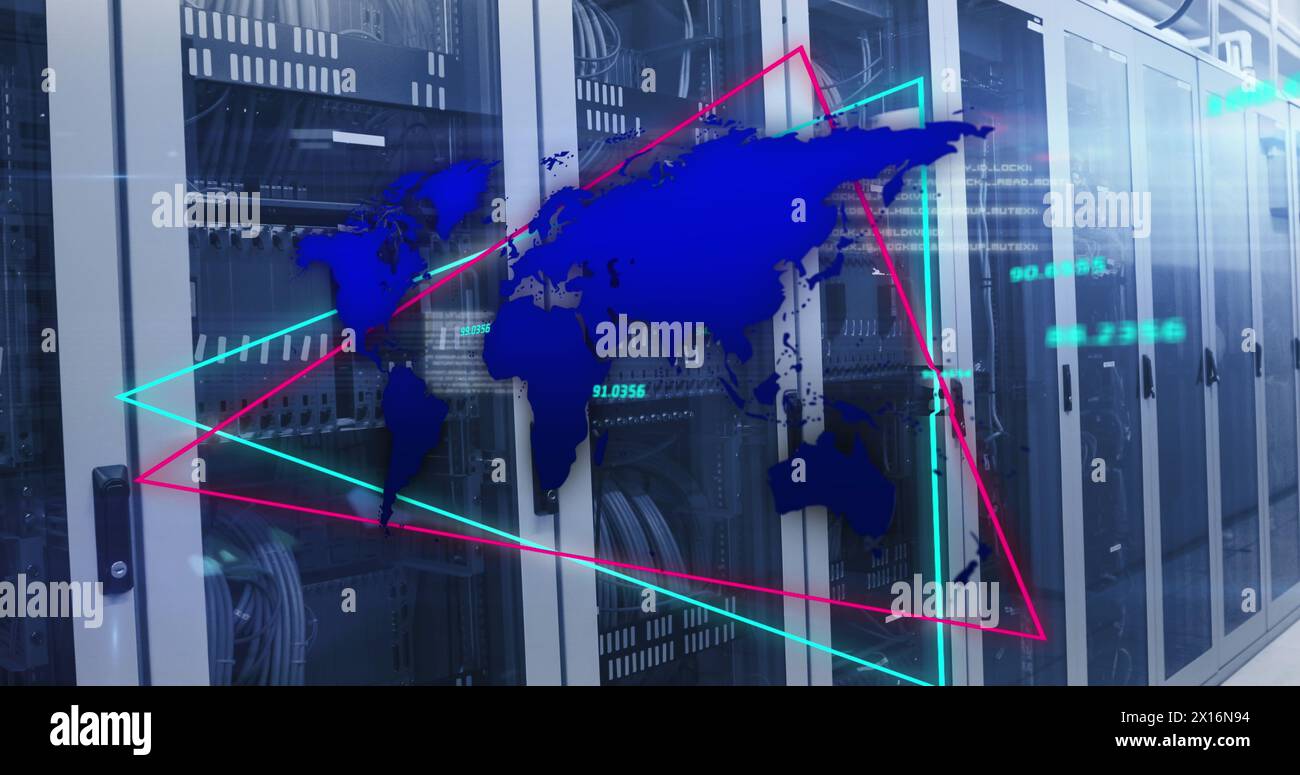 Triangular world map hi-res stock photography and images - Alamy