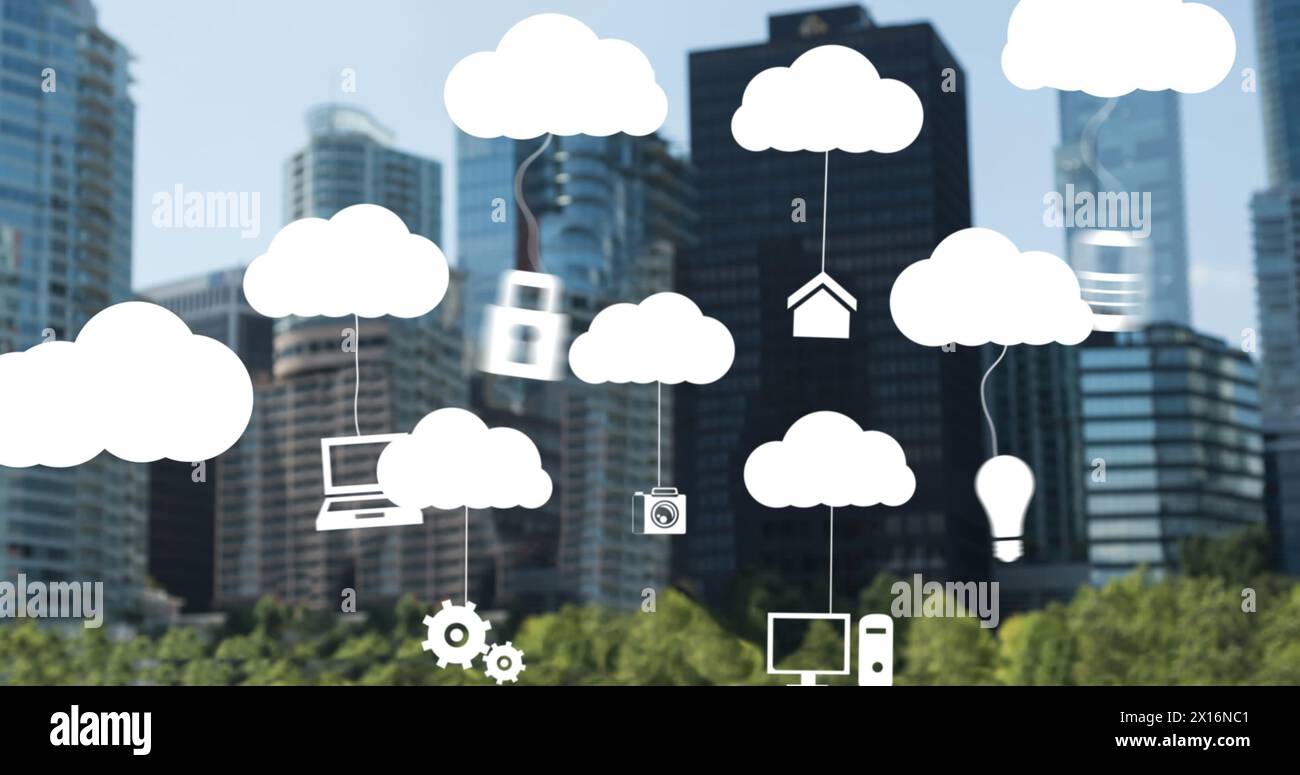 Multiple clouds technology hi-res stock photography and images - Alamy