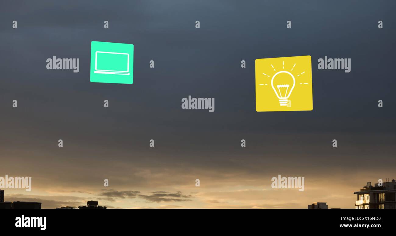 Animation cloud computing icons digital hi-res stock photography and ...