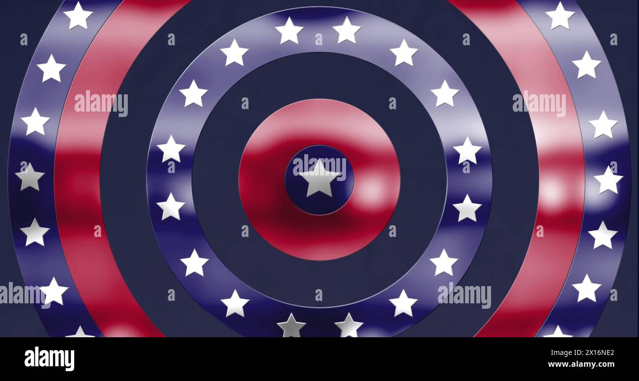 Digital image of increasing numbers over american flag Stock Photo - Alamy