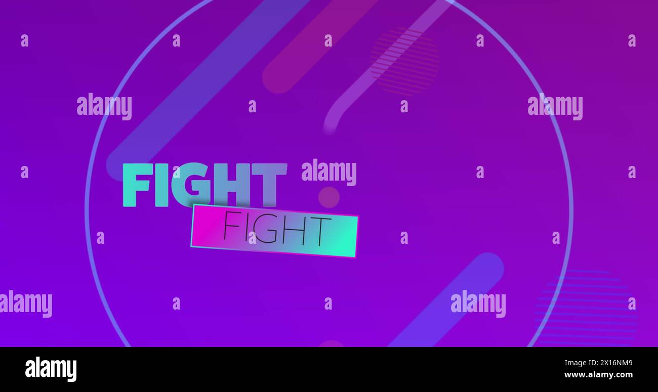 Animation fight text shapes on hi-res stock photography and images - Alamy