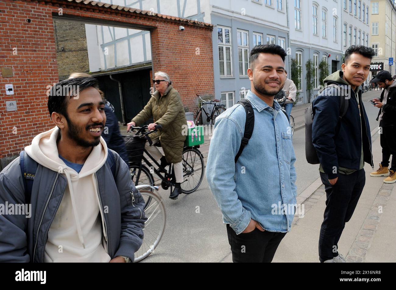 Copenhagen/ Denmark/15 April 2024/South asian students study business ...