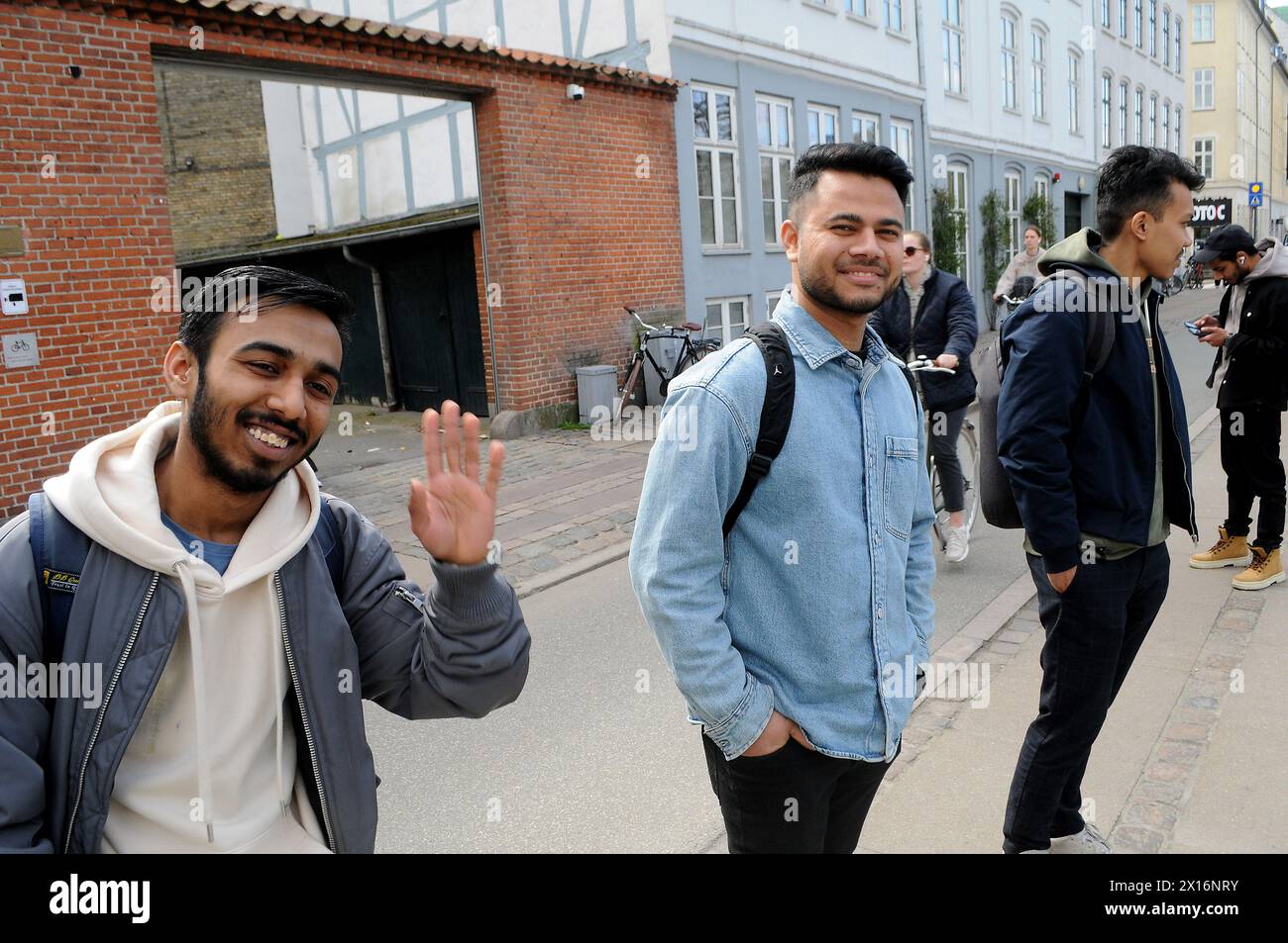Copenhagen/ Denmark/15 April 2024/South asian students study business ...