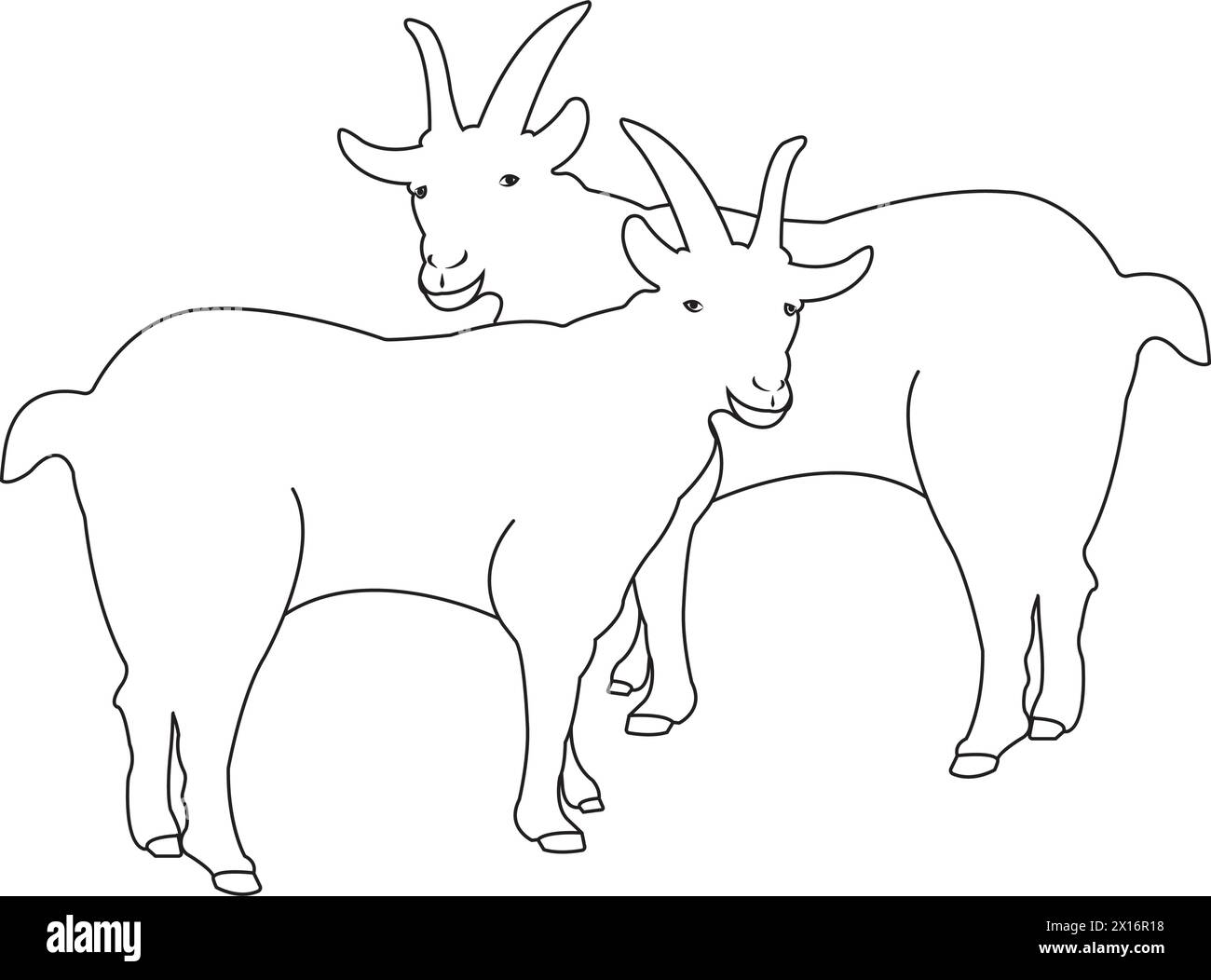 Simple goat silhouette Black and White Stock Photos & Images - Alamy