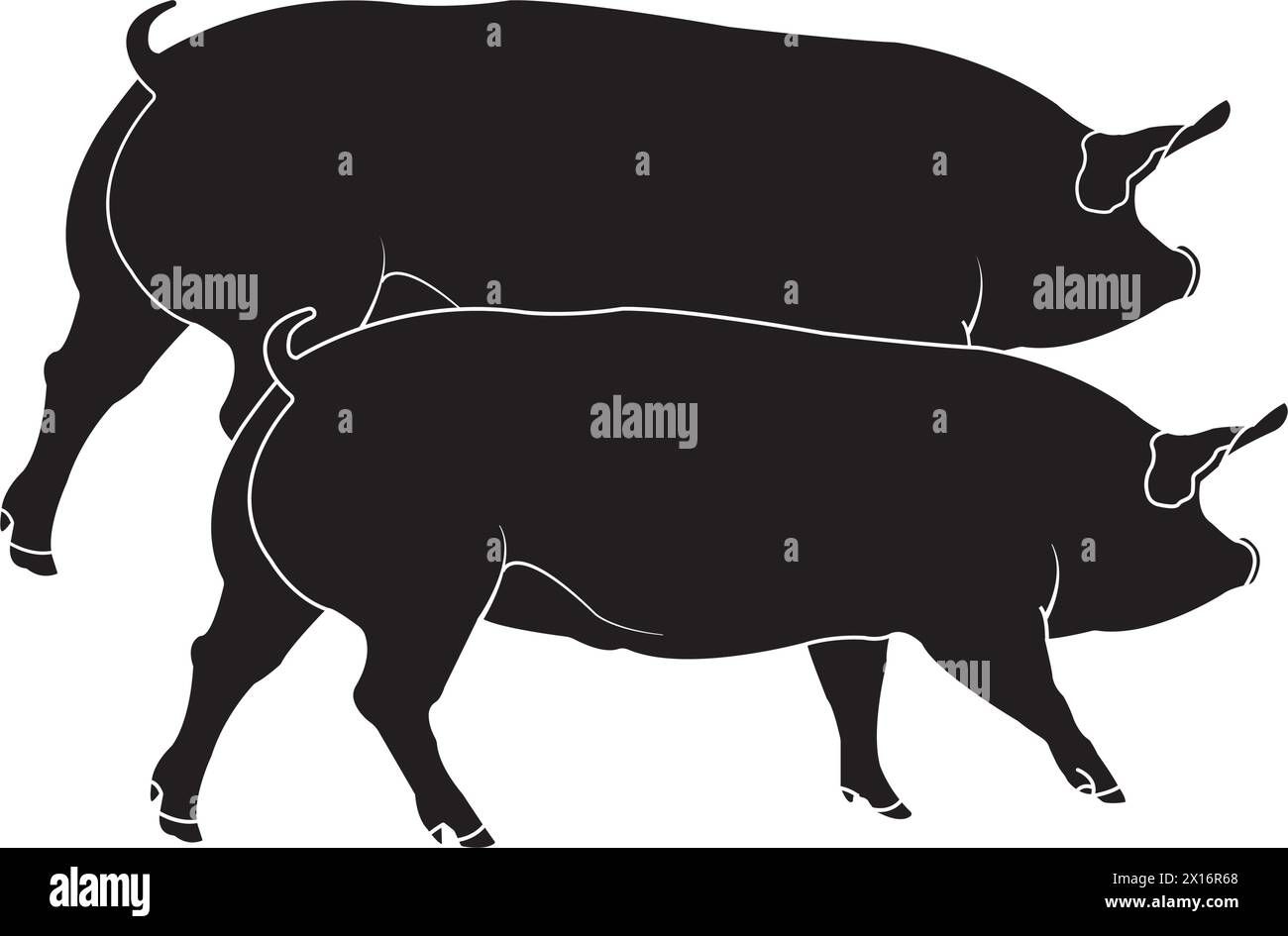 Chinese bbq pork vector Stock Vector Images - Alamy