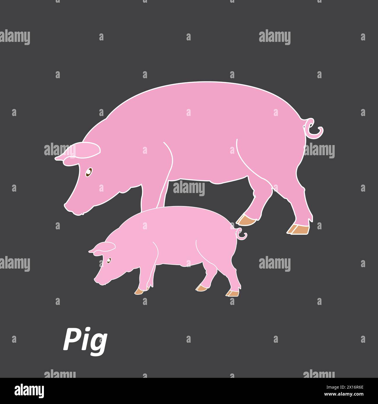 China poster pig Stock Vector Images - Alamy