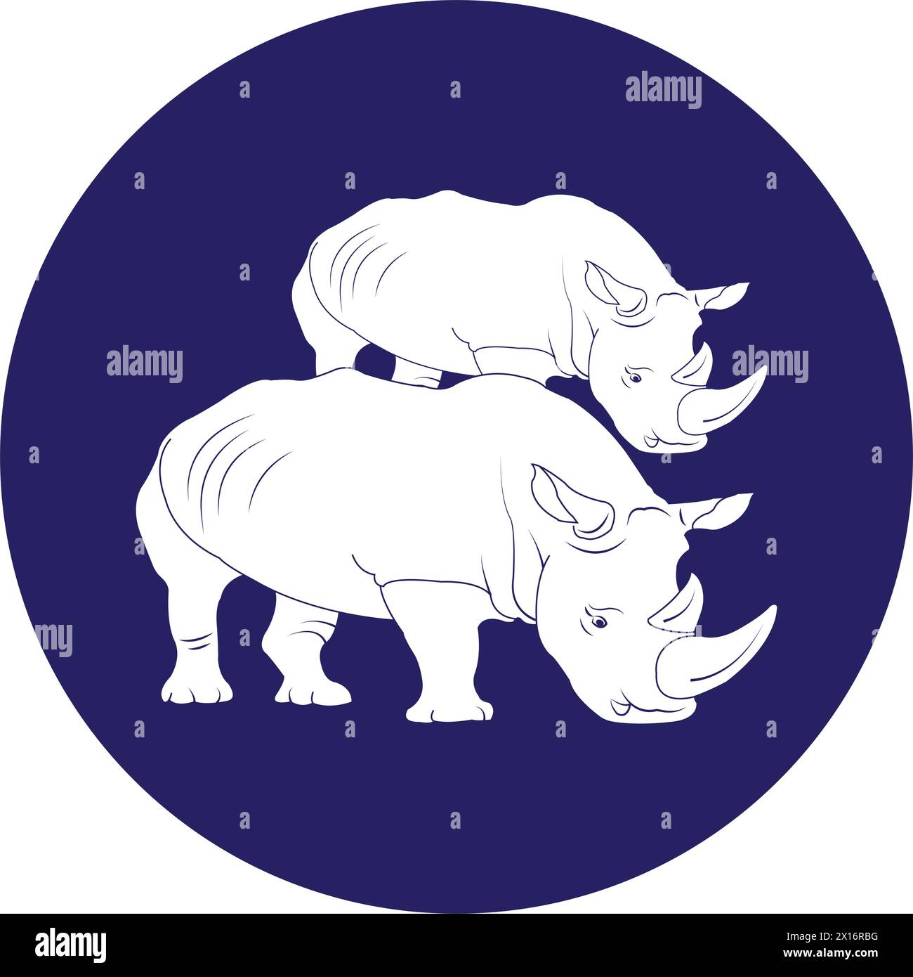 Rhino icon vector illustration symbol design Stock Vector Image & Art ...