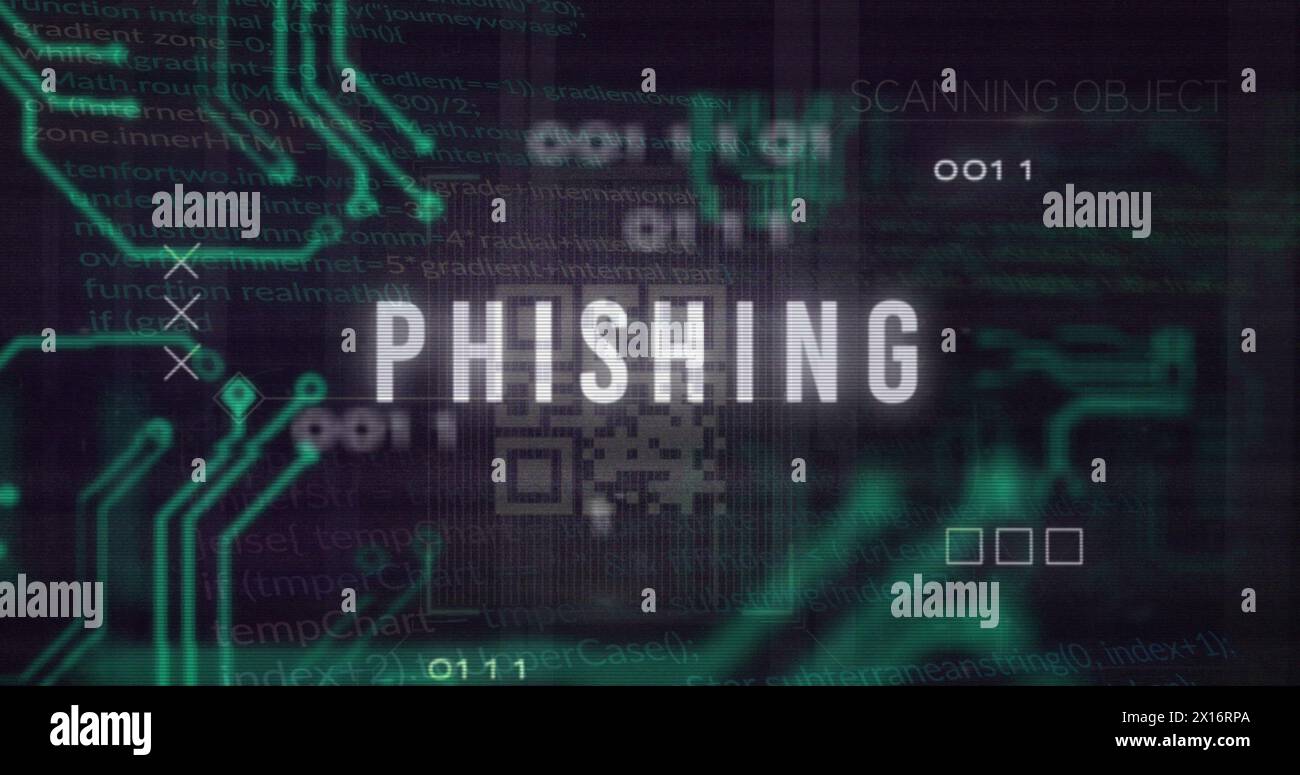 Image of phishing text over motherboard and data processing Stock Photo - Alamy