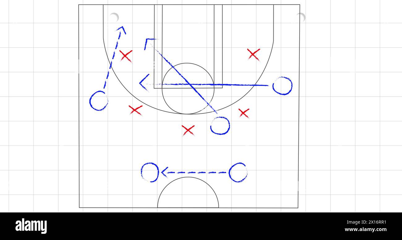 Image of game plan over white background Stock Photo - Alamy