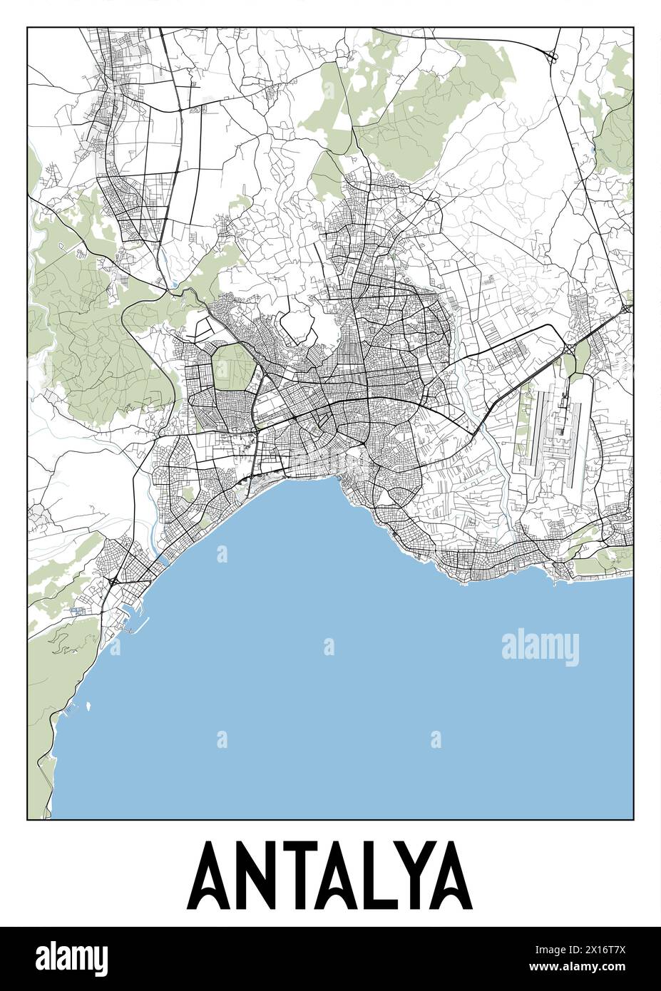 Antalya map Stock Vector Images - Alamy