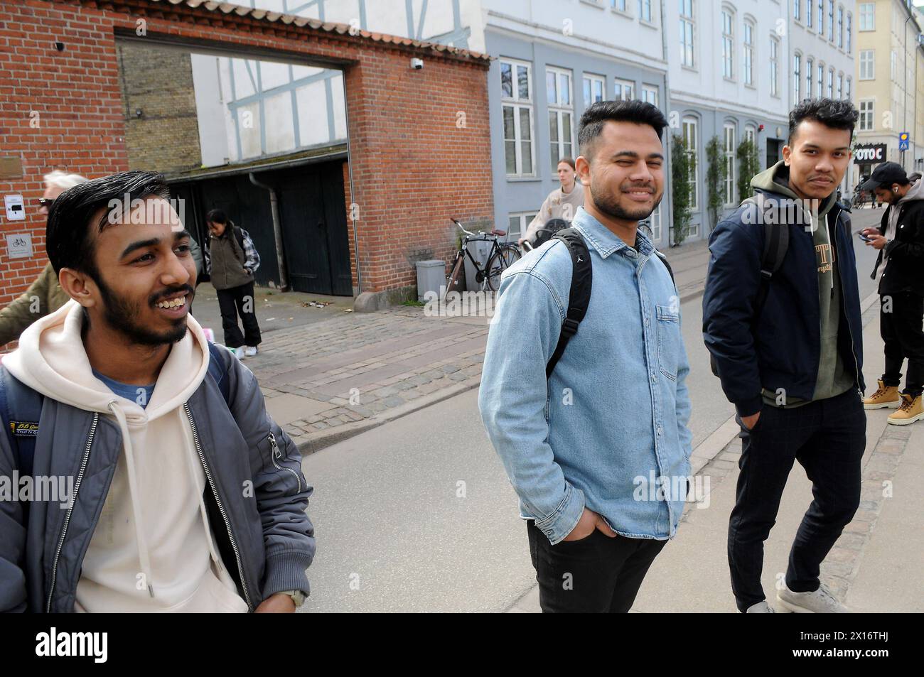 Copenhagen/ Denmark/15 April 2024/South asian students study business ...