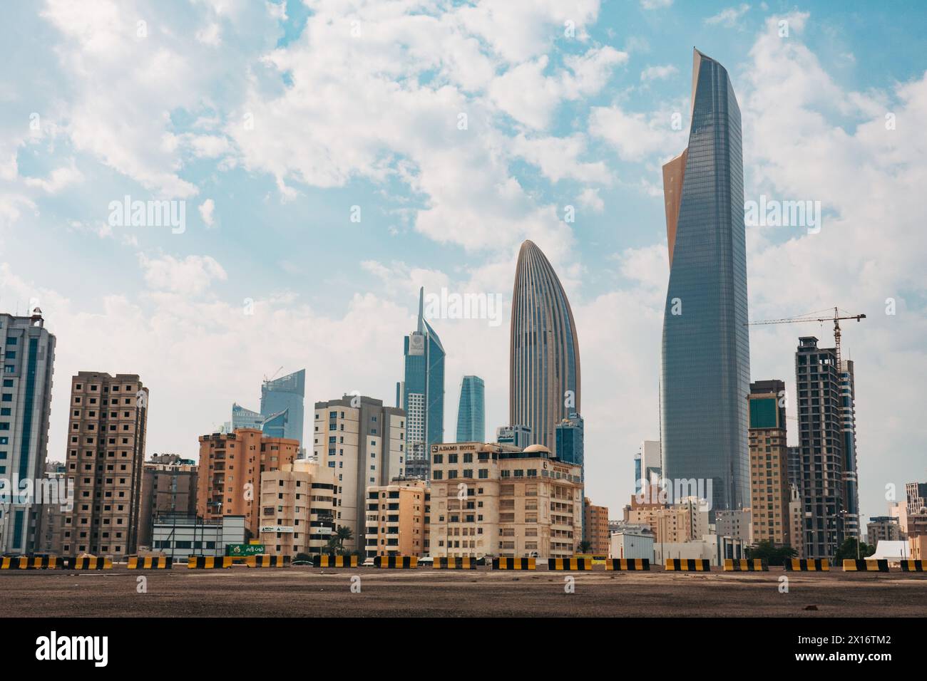 Skyscrapers in the business district of Kuwait City, notably Al Hamra ...