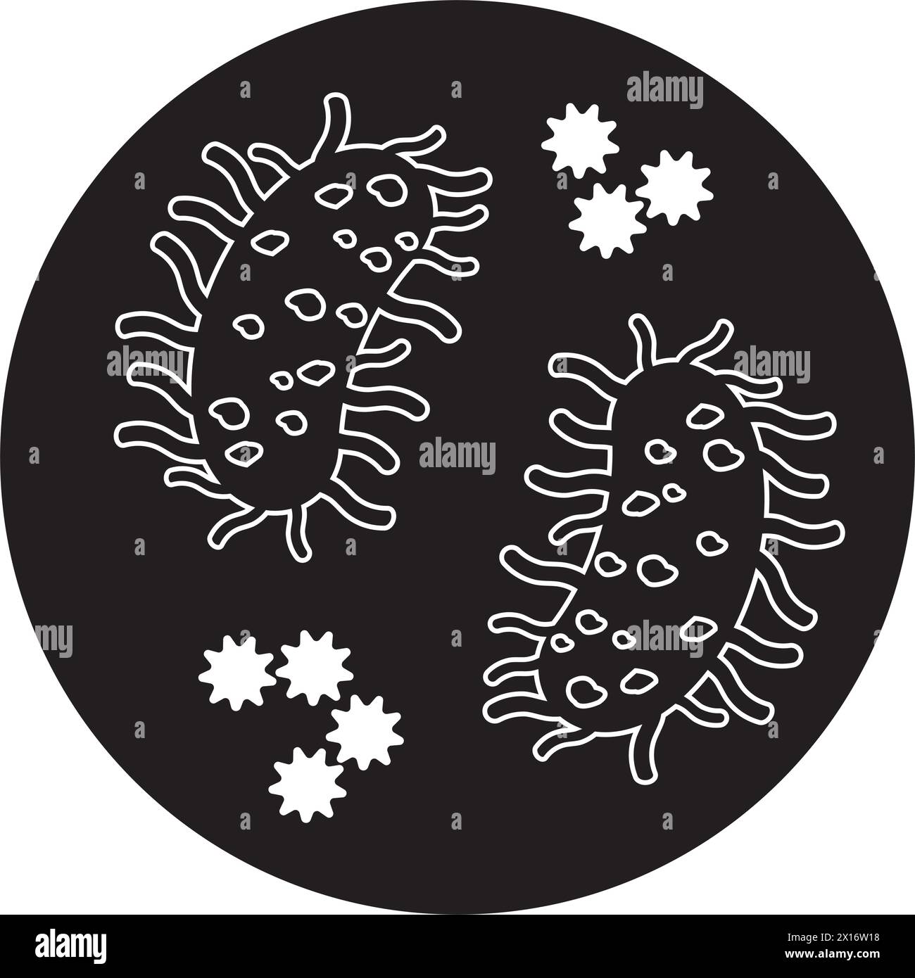 Bacteria, microbes, virus icon vector a symbol template Stock Vector ...