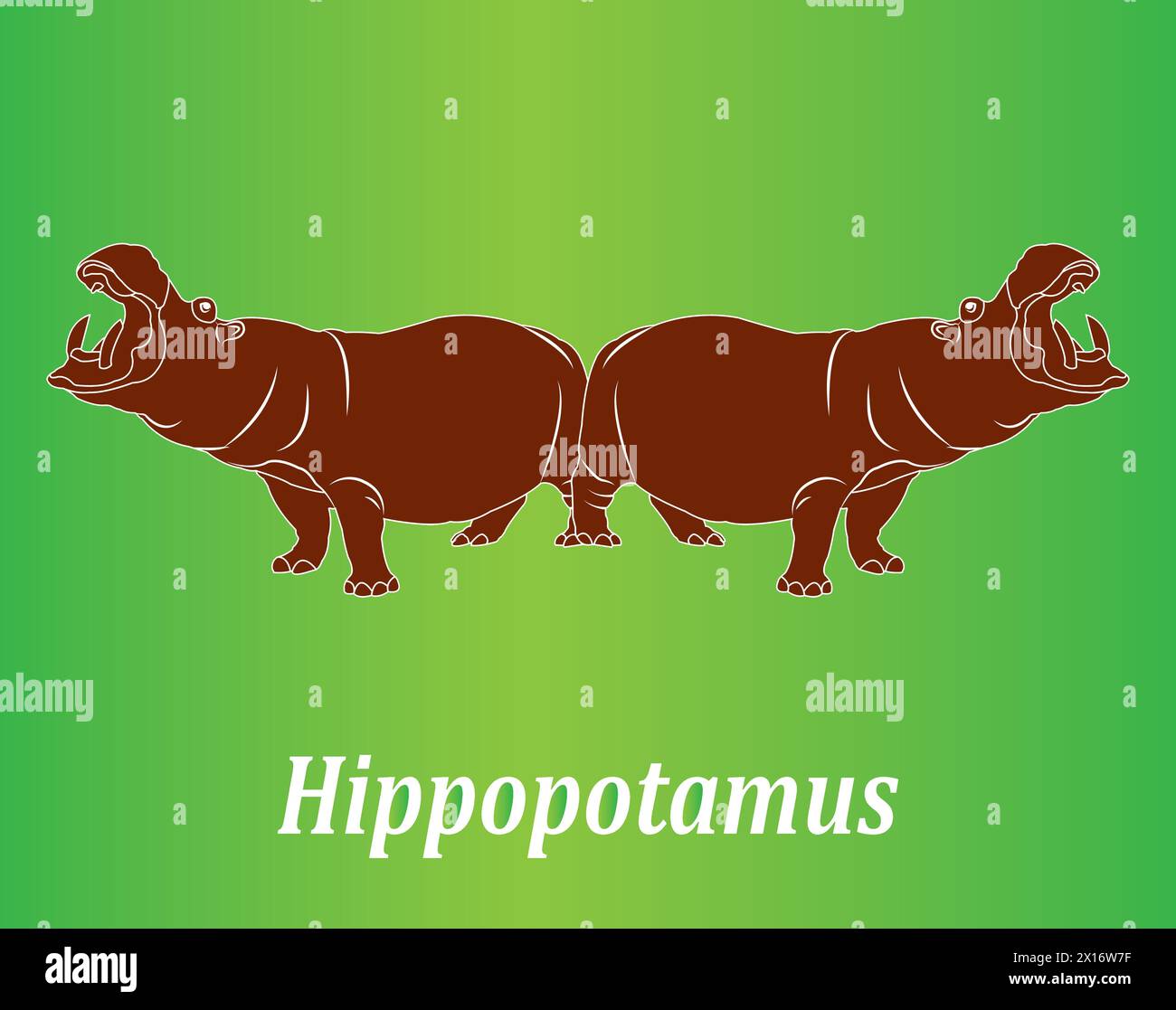 Hippopotamus icon vector illustration simple design Stock Vector Image ...