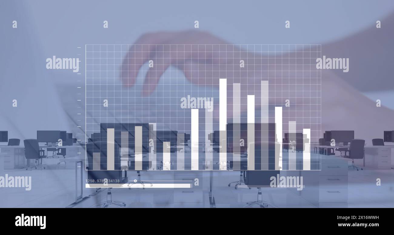 Image of data processing over cardboard view of cityscape and ...