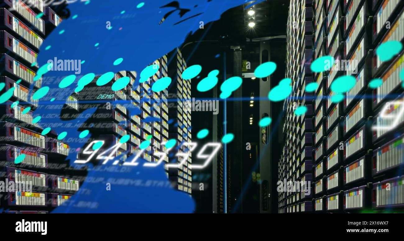 Image of data processing over computer servers Stock Photo - Alamy