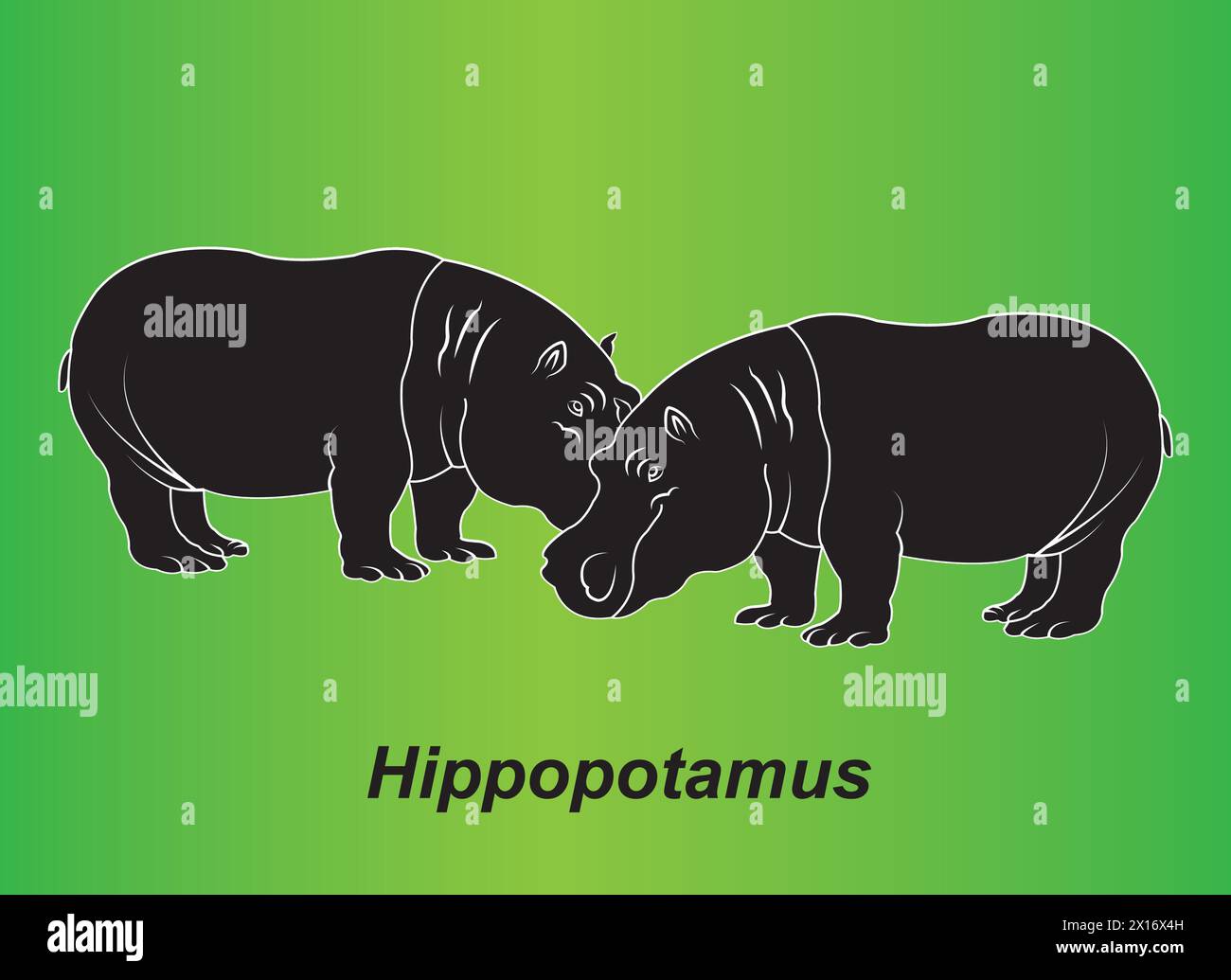Hippopotamus icon vector illustration simple design Stock Vector Image ...